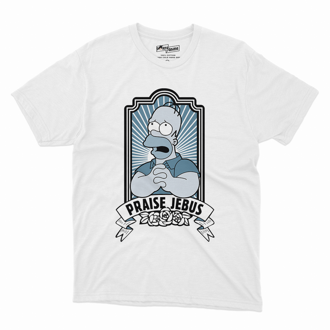 Polera Los Simpson - Homero Praise Jebus – Polera anime